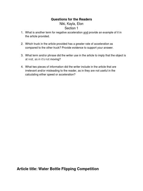 Solving Acceleration Word Problems Pdf Acceleration Speed