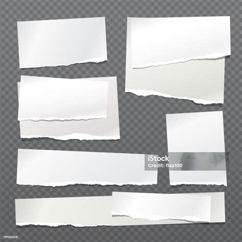 찢어진 노트 세트 노트북 종이 스트립은 제곱 배경에 붙어 있습니다 벡터 일러스트레이션 0명에 대한 스톡 벡터 아트 및 기타 이미지 0명 라벨 리스트 Istock