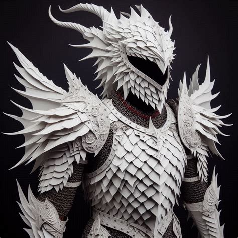 White Dragonscale Armor Dragon Scale Armor Dragon Armor Fantasy Armor