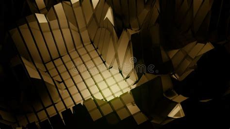 3d Waves On Surface Of Shimmering Cubes Design Flickering Waves Of Distortion On Surface Of