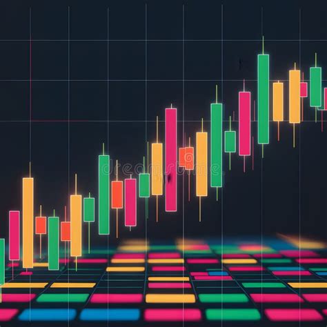 Colorful Bar Chart And Line Graph On Dark Background Showing Data Colorful Bar Chart And Line Graph On Dark Background Showing Data
