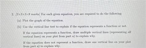 Solved 2 3339 Marks For Each Given Equation You Are