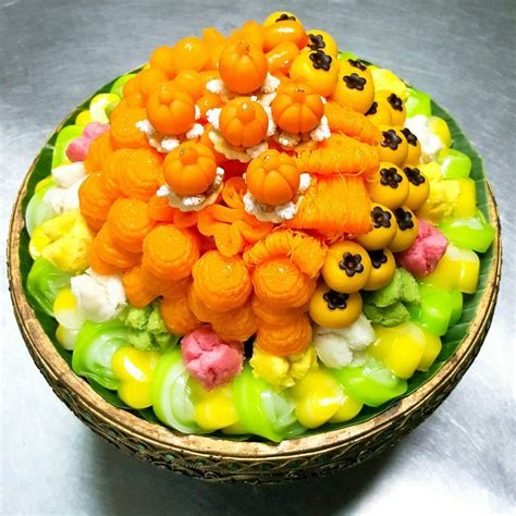 ขนมมงคลเก้า ขนมไทยโบราณ ขนมไทยป้าเนตร ขนม ขนมไทย Thaidessert อาหาร อาหารเพื่อสุขภาพ ขนม