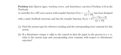 solved problem 4 4 system types tracking errors and