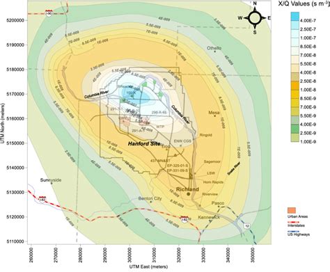 Annual Average X Q Values For Steady State Ground Level Releases From Download Scientific