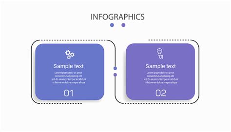 Ilustración De Plantilla De Diseño De Infografía Vectorial Con Iconos Y 2 Opciones O Pasos Y Más