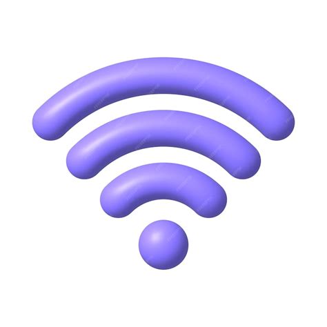 Premium Vector Purple Wifi Icon 3d Realistic Wireless Network Vector