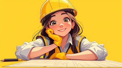 Premium Vector Pacific Islander Female Engineer In Her S Drafting Plans