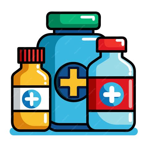 Medicine Bottles Clip Art And Vector Design With A White Background