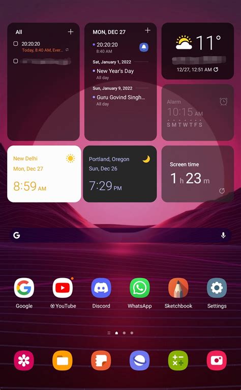 Got The Oneui 4 Clock Widget By Updating The Clock App From Galaxy