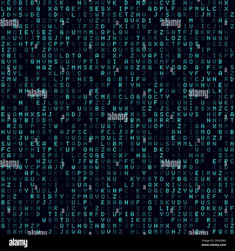 Abstract Technology Background Cyan Filled Alphabet Letters Background Medium Sized Seamless