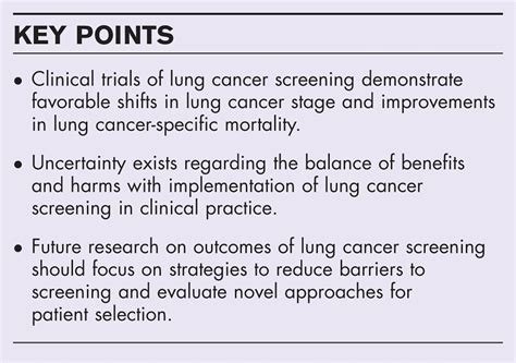 Impact Of Low Dose Computed Tomography Screening On Lung Can Current Opinion In Pulmonary