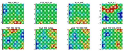 Self Organizing Maps Demonstrating The Variation In Each Node Of The