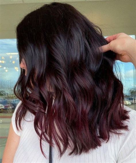 Long Hair Transformation Before And After Inspo Hair Color Burgundy