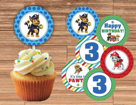 Paw Patrol Cupcake Toppers Paw Patrol 30 Cupcake Toppers