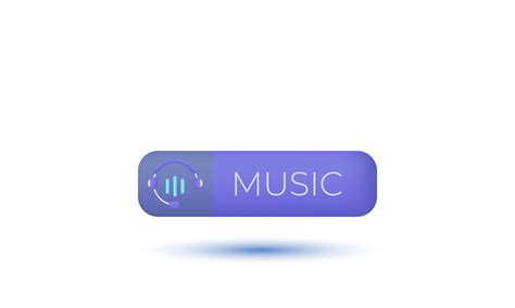 3d Realistic Music Button Illustration Trendy Icon Modern Style Object Symbols Illustration