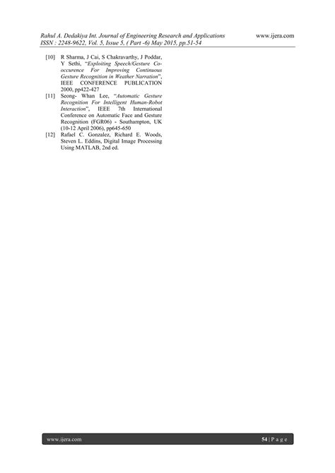 Feature Extraction Of Gesture Recognition Based On Image Analysis For