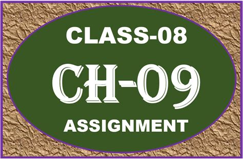 Math Assignment Class Viii Linear Equations Ch 9