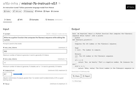 how to run mistral 7b with an api replicate blog