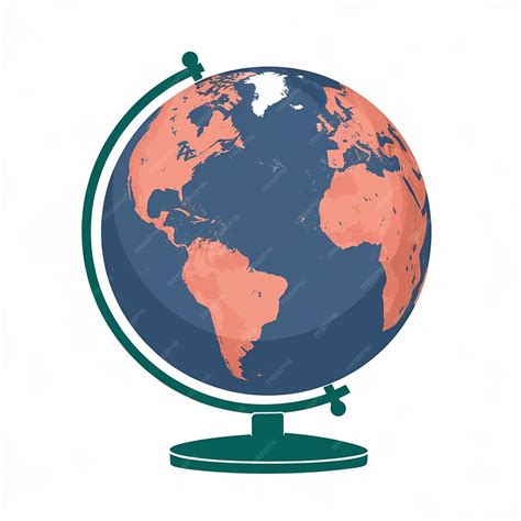 A Globe A Spherical Representation Of The Earth Displayed On A Stand Premium Ai Generated Vector