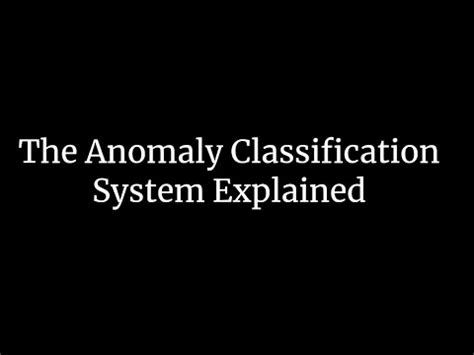 The SCP Anomaly Classification System Explained YouTube