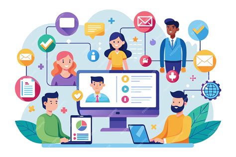 A Diverse Team Collaborates Using Digital Tools For Customer