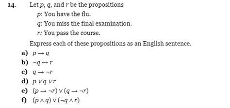solved 4 let p q and r be the propositions p you have