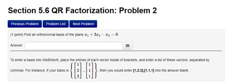 Solved Section 56 Qr Factorization Problem 2 Previous