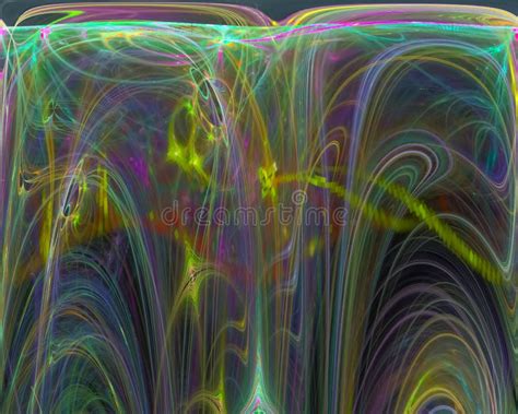 Abstract Digital Fractal Flame Wallpaper Render Shiny Soft Card Magic