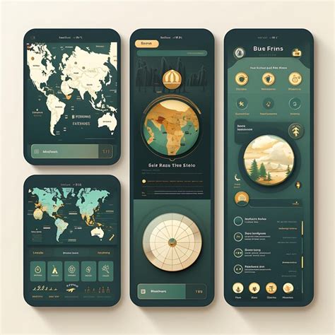 Premium AI Image Mobile App Layout Design Of Geography Education Atlas Style Layout Earth