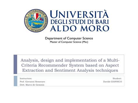 Pdf Analysis Design And Implementation Of A Multi Criteria Recommender System Based On Aspect