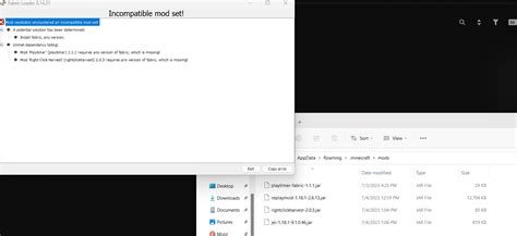How to I Fix This Error Incompatible Mod Set : r/fabricmc