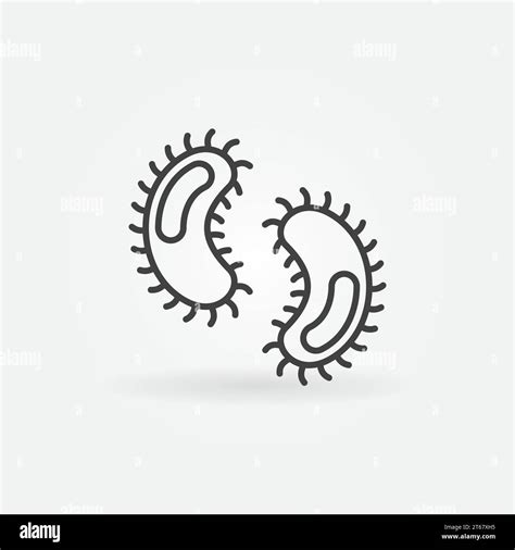 Harmful Bacteria Vector Concept Icon Or Design Element In Outline Style