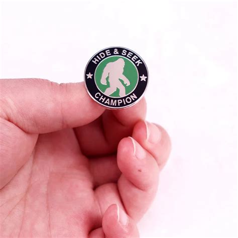 Bigfoot Hide And Seek Champion Enamel Pin Distinct Pins