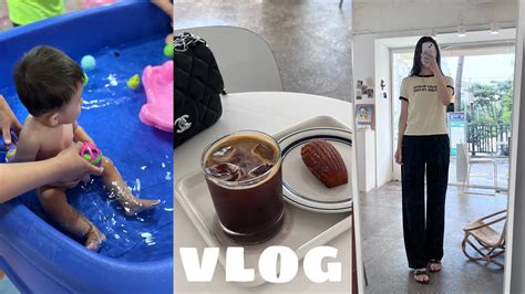 Vlog 인생팥빵 하츠베이커리 한우맛집 10개월아기 아기수영장 틈만나면 카페 다녀오는 일상 브이로그 Youtube