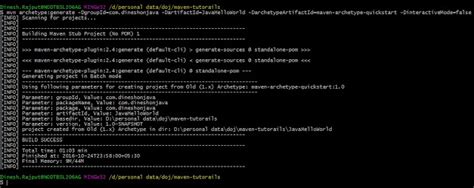 Maven Example Hello World Dinesh On Java