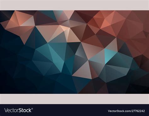 Abstract Irregular Polygon Background Blue Brown Vector Image