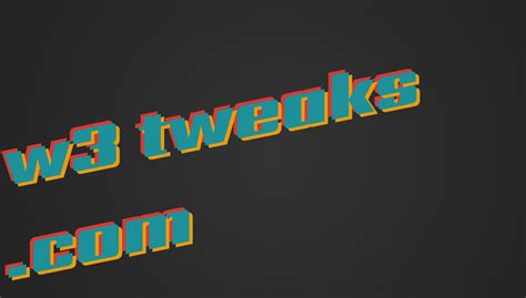 36 Free Css 3d Text Effects W3tweaks