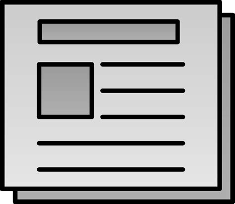 Newspaper Line Filled Gradient Icon 42173189 Vector Art At Vecteezy
