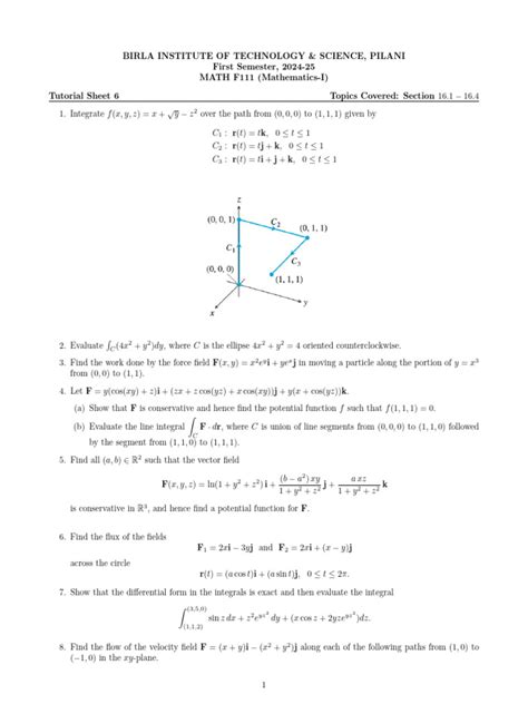 tut sheet 6 pdf linear algebra multivariable calculus
