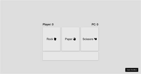 rock paper scissors codesandbox