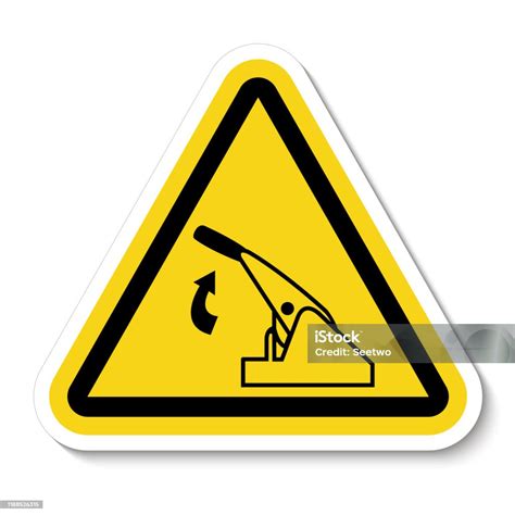 흰색 배경에 분리 된 주차 브레이크 기호 기호를 당기기 벡터 일러스트레이션 Eps10 비상 브레이크에 대한 스톡 벡터 아트 및