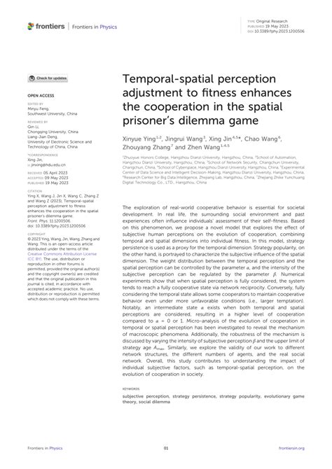 Pdf Temporal Spatial Perception Adjustment To Fitness Enhances The