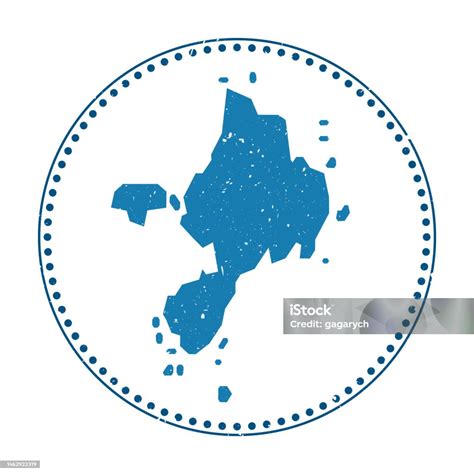 사크 스티커 섬의 지도 벡터 삽화가 있는 여행 고무 스탬프 Sark의 휘장 로고 타입 라벨 스티커 또는 배지로 사용할 수 있습니다 Performing Arts Event에