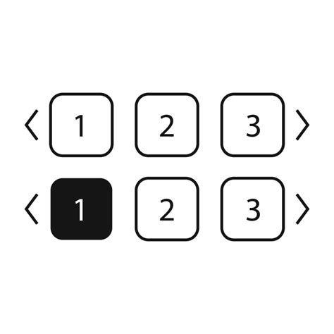 Pagination Bars Set Collection Buttons For Site Navigation Interface