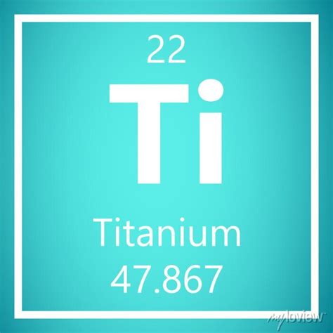 Titanium Ti Periodic Table Of Elements Atomic Mass Vector Illustration