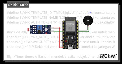 tugas led buzzer kemy wokwi esp32 stm32 arduino simulator