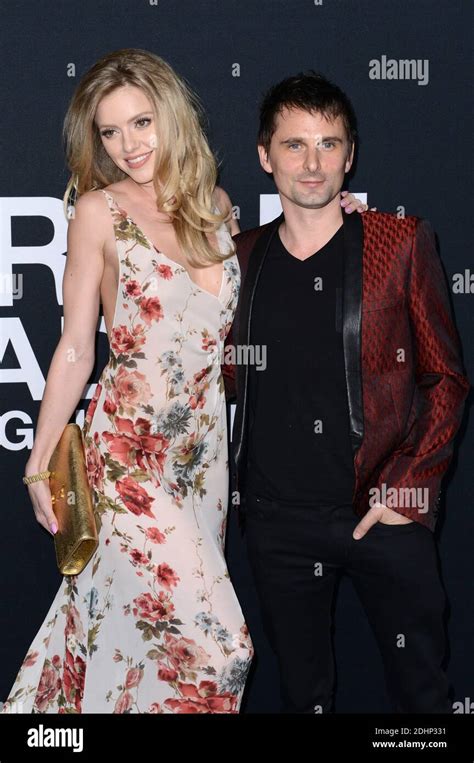 Elle Evans And Matt Bellamy Attend The Saint Laurent Show At The