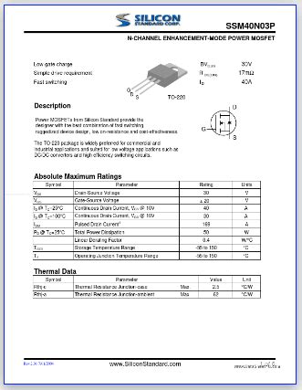 40N03P Datasheet Meta Search