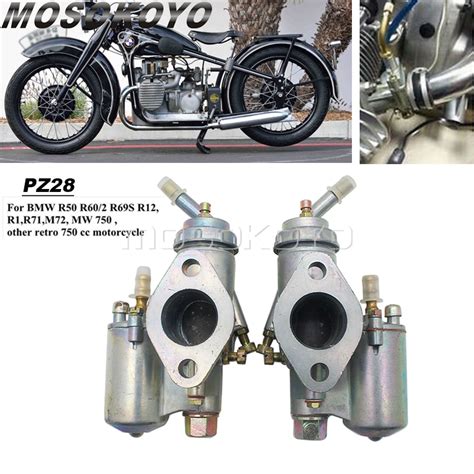 오토바이 부품 알루미늄 Pz28 기화기 Bmw R50 R602 R69s R12 R1 R72 M72 Mw750 레트로 750 K750 Kc750 엔진 기화기기화기